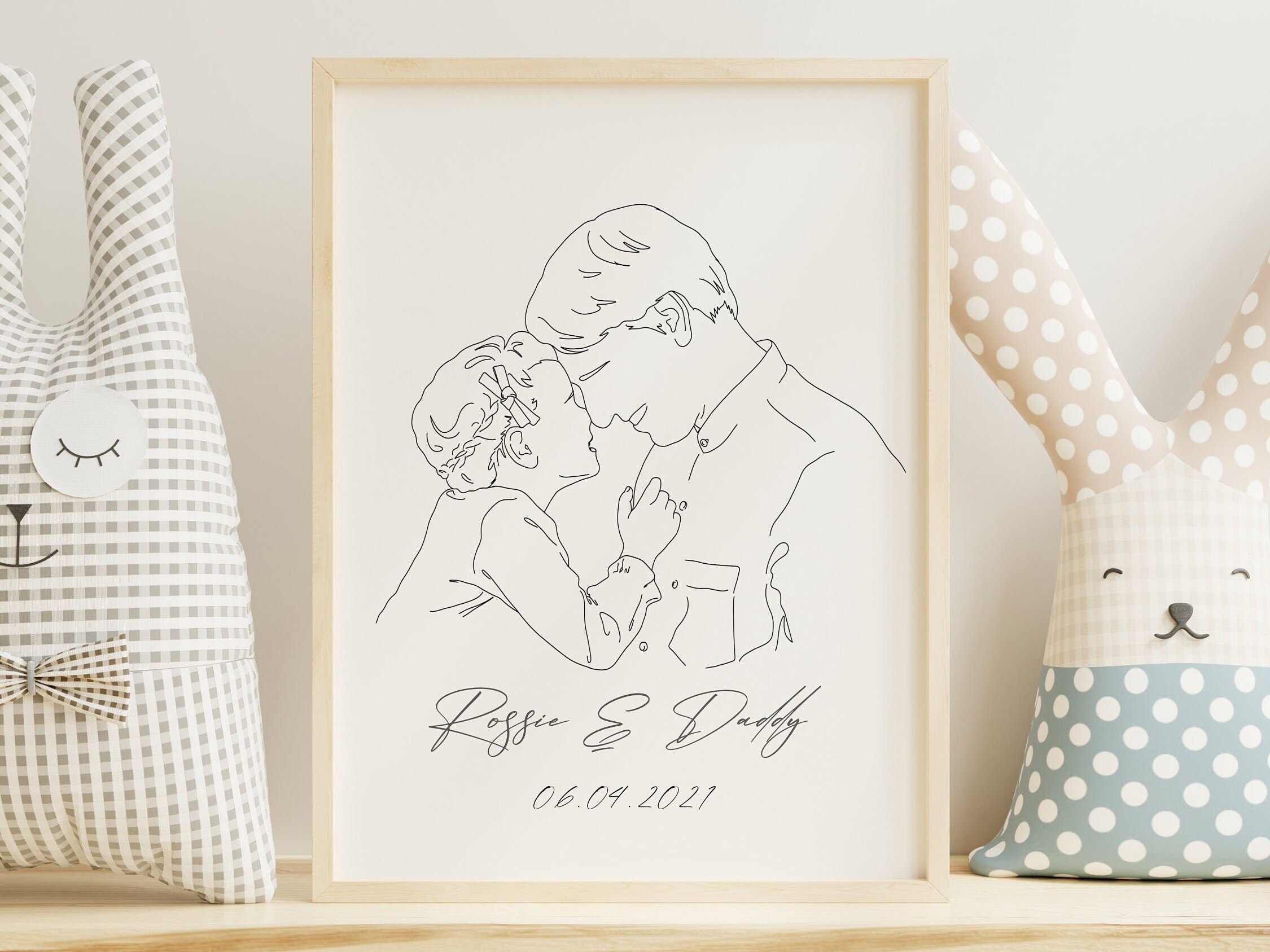 Custom Line Drawing Minimalist Portrait Single Line Art - Etsy