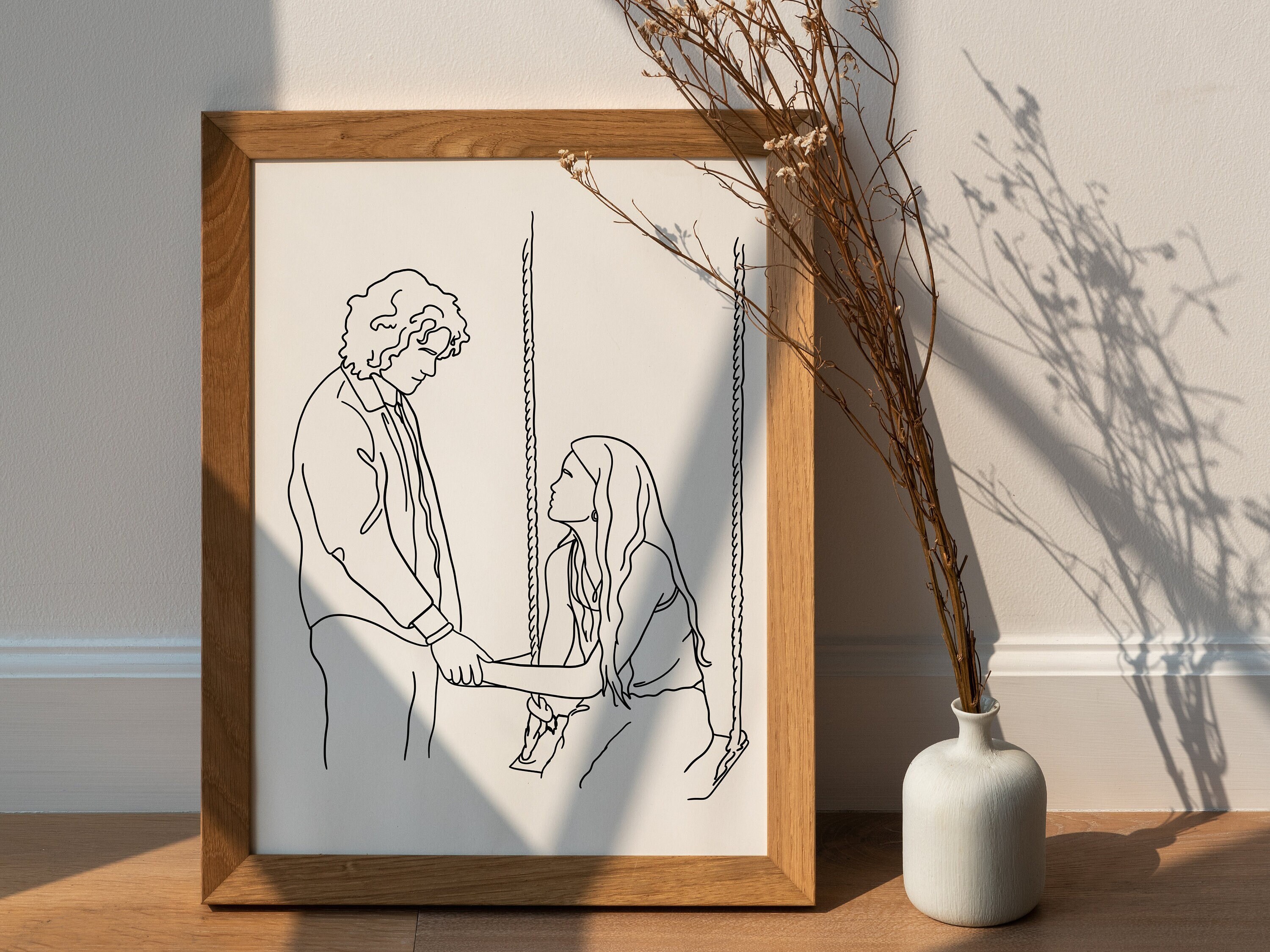 Custom Line Drawing Minimalist Portrait Single Line Art - Etsy
