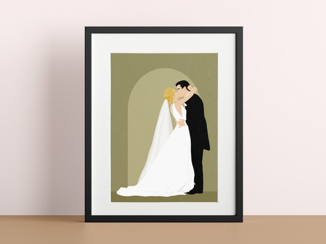 Faceless Couple Portrait Custom Printable Handmade Drawing ...