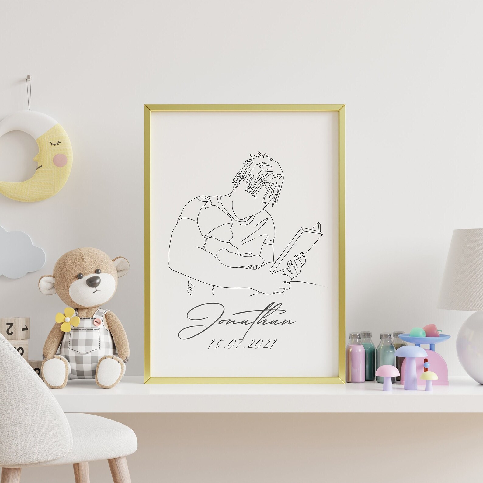 Custom Line Drawing Minimalist Portrait Single Line Art - Etsy