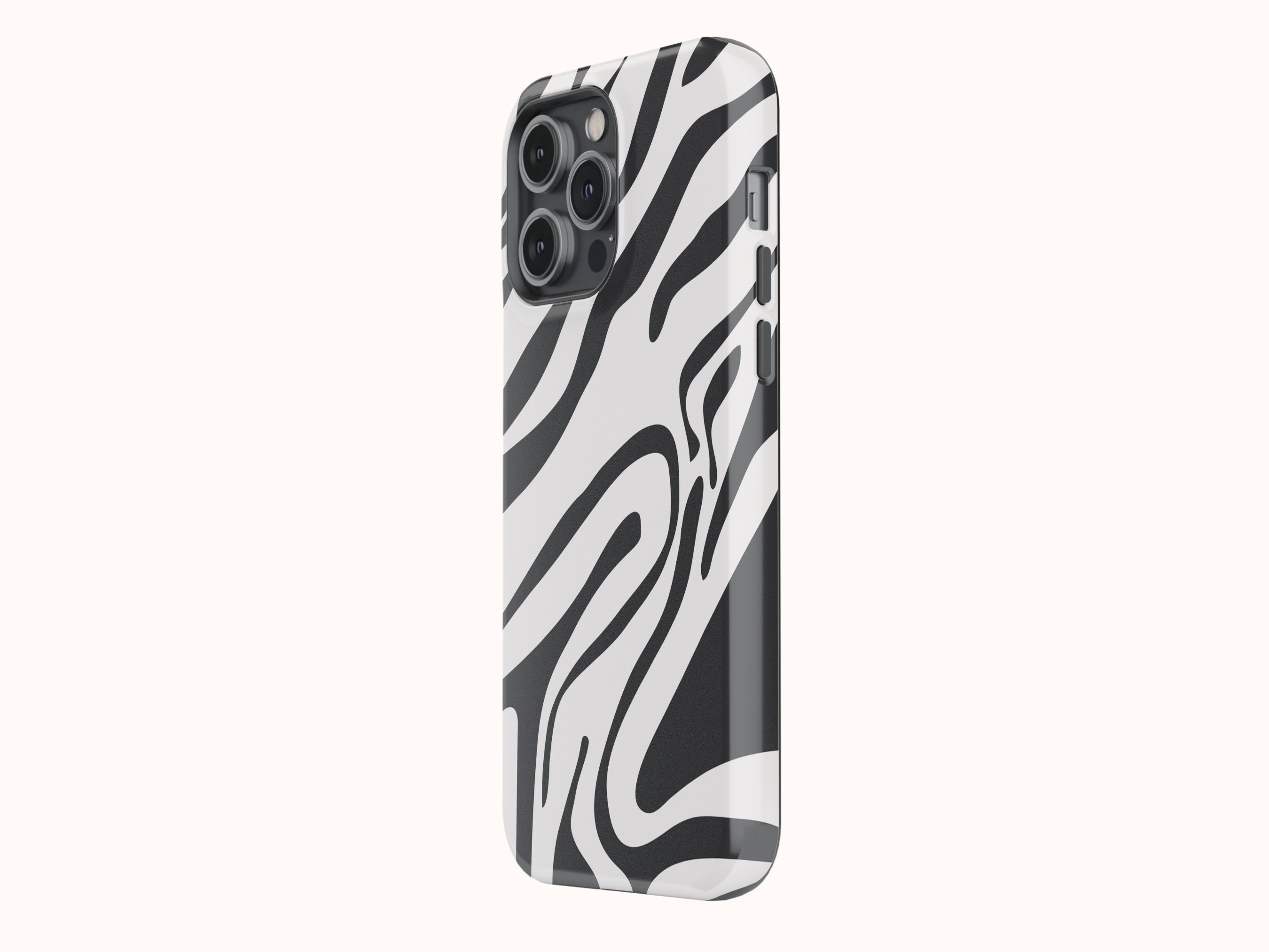 Zebra Pattern Phone Case Black Striped Phone Case iPhone Case Samsung ...