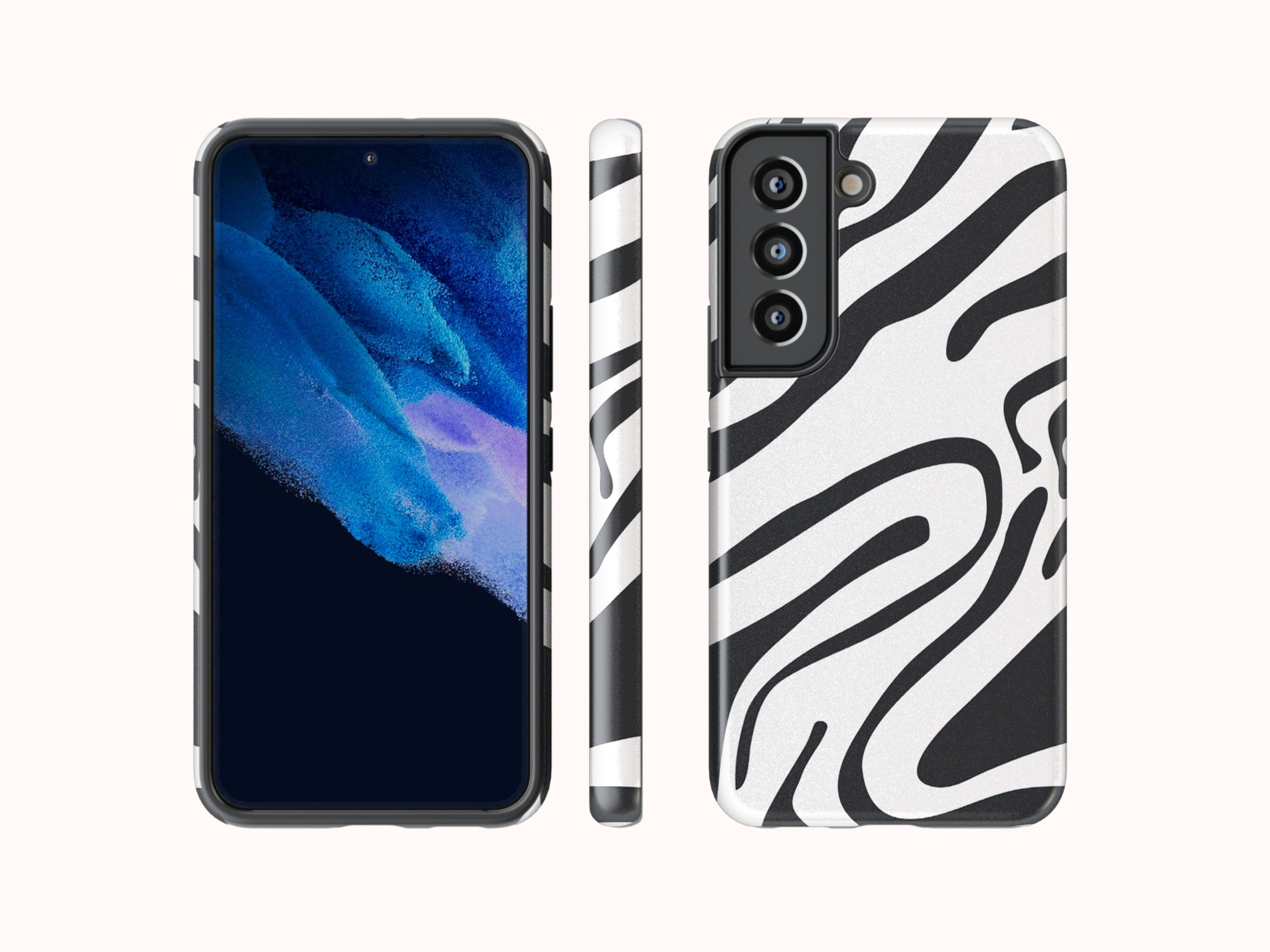 Zebra Pattern Phone Case Black Striped Phone Case iPhone Case Samsung ...