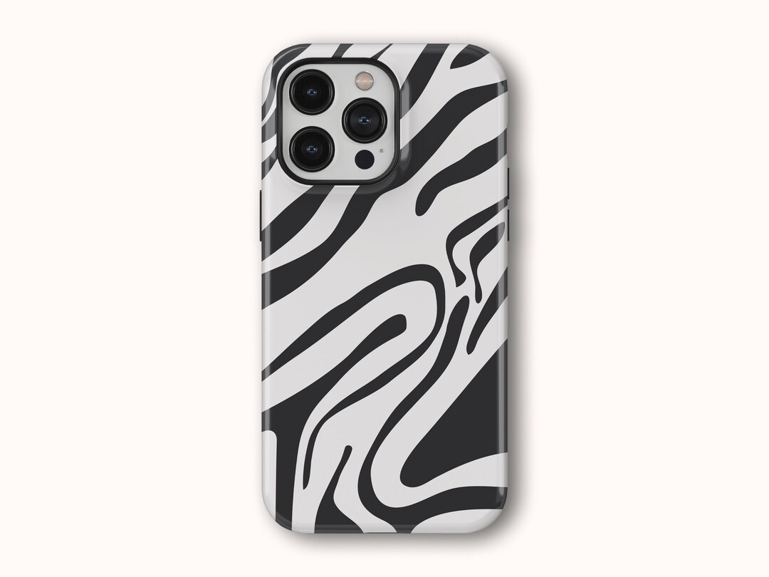 Zebra Pattern Phone Case Black Striped Phone Case iPhone Case Samsung ...
