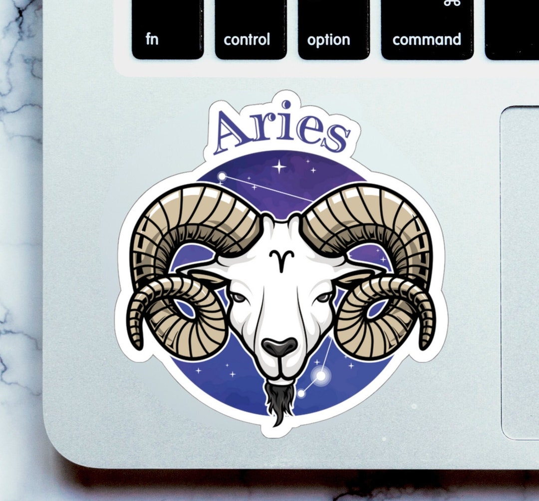 Aries Sticker, Aries Zodiac Sticker for Birthday, April Birth Sign ...