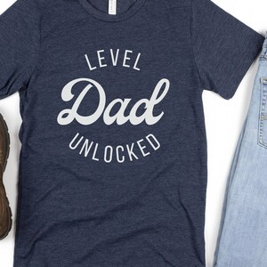 Dad Level Unlocked Shirt, Expectant Father Shirt, Gaming Dad Shirt ...