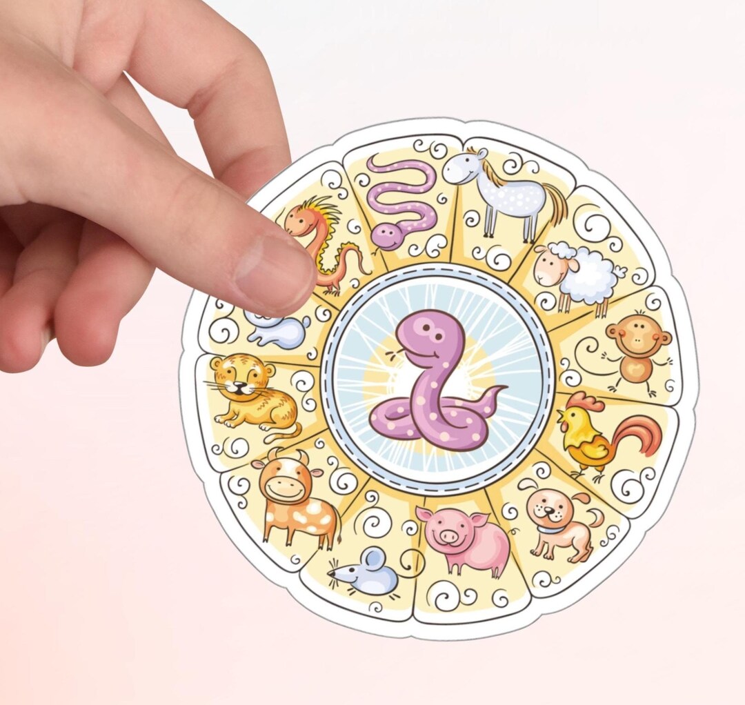 Year of the Snake Sticker, Chinese New Year Sticker 2025, Cute Chinese ...