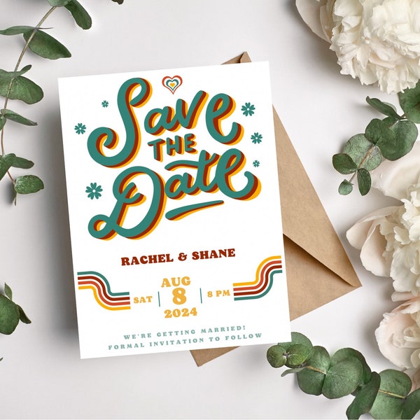 80s Save the Date - Etsy