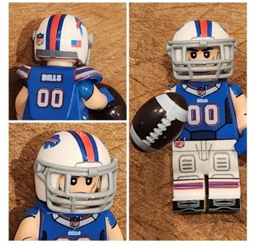 New BUFFALO BILLS Minifigure Compatible With Lego Minifigure Legos NFL ...