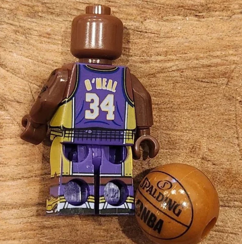 CUSTOM Shaq Minifigure Los Angeles Lakers Minifigure LA Lakers ...