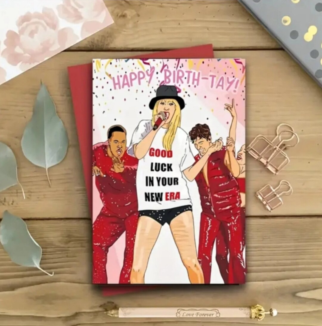Taylor Swift Card Taylor Swift Birthday Card Greeting Card Swiftie Bday ...