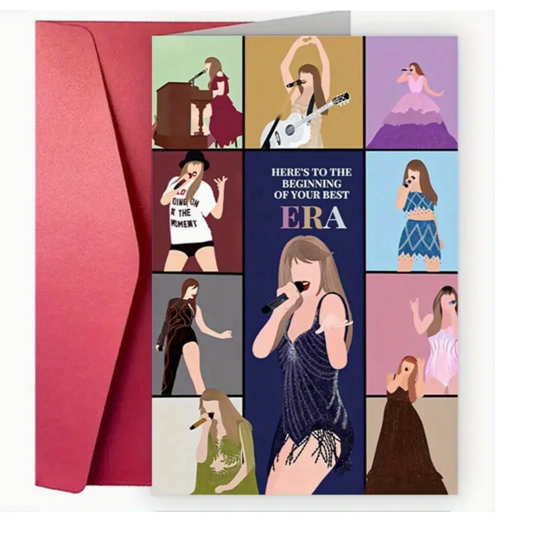 Taylor Swift Card Taylor Swift Birthday Card Greeting Card Swiftie Bday ...