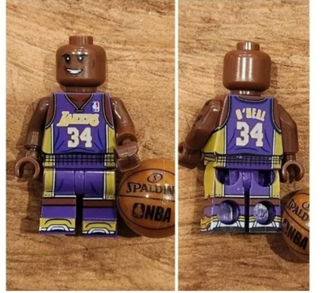 New SHAQUILLE O'neal Minifigure Los Angeles Lakers Minifigure LA Lakers ...