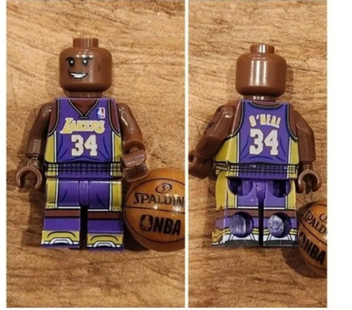 New SHAQUILLE O'neal Minifigure Los Angeles Lakers Minifigure LA Lakers ...