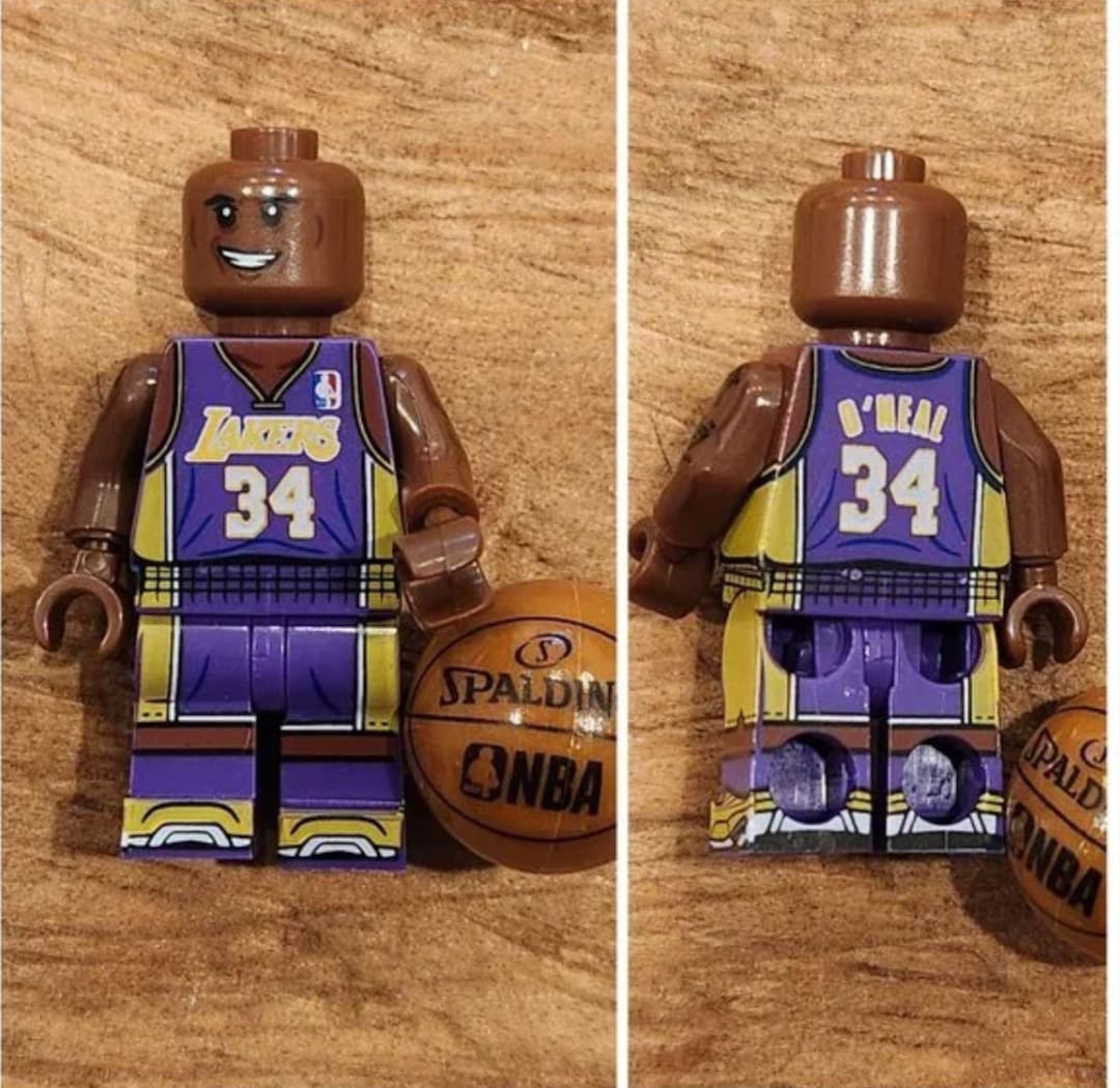 CUSTOM Shaq Minifigure Los Angeles Lakers Minifigure LA Lakers ...