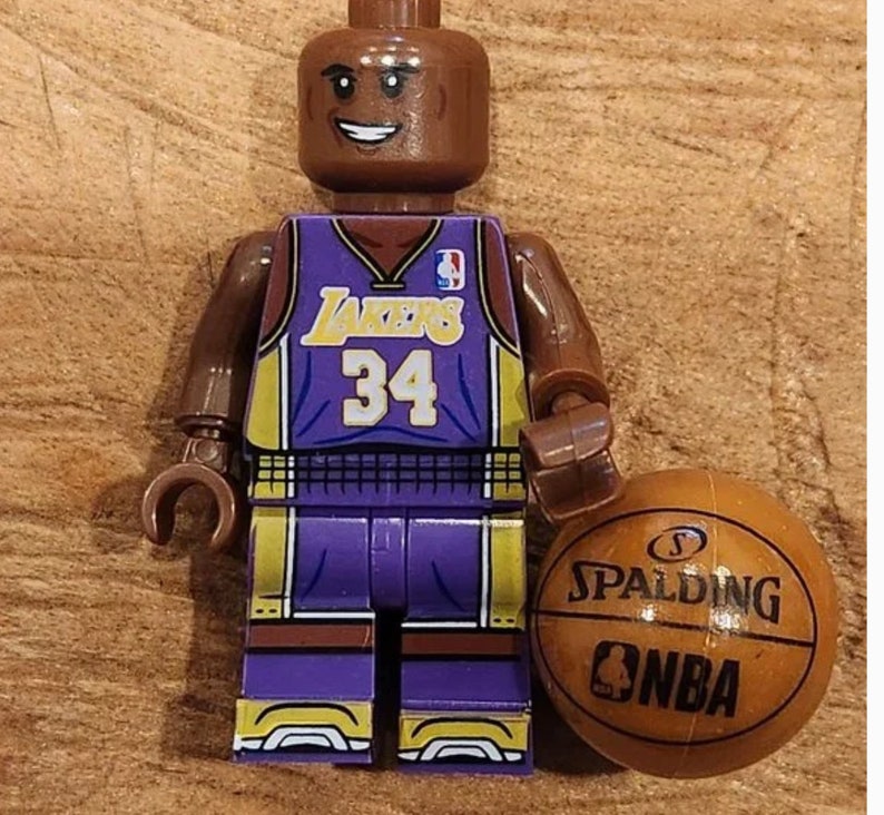 CUSTOM Shaq Minifigure Los Angeles Lakers Minifigure LA Lakers ...