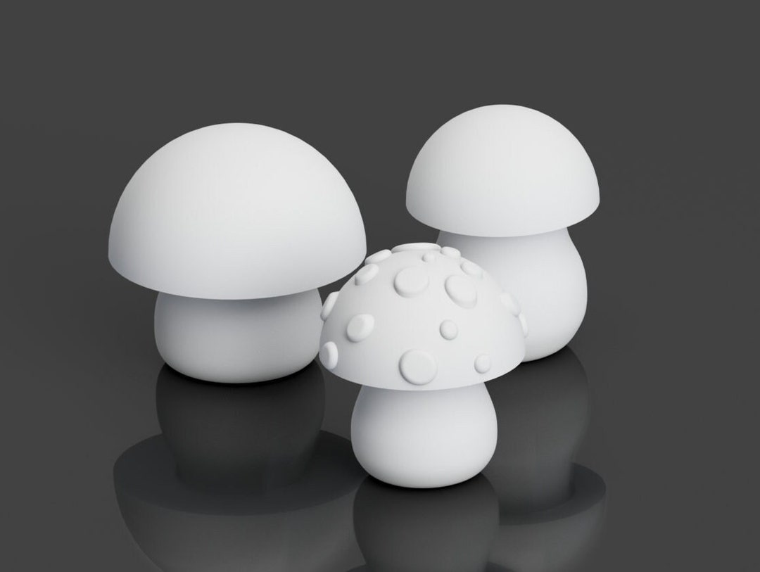 Mushrooms Storage Container Pack STL File for 3D Printing - Etsy