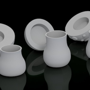 Mushrooms Storage Container Pack STL File for 3D Printing - Etsy