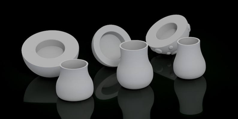 Mushrooms Storage Container Pack STL File for 3D Printing - Etsy
