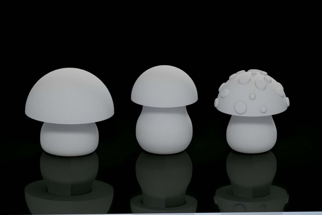 Mushrooms Storage Container Pack STL File for 3D Printing - Etsy