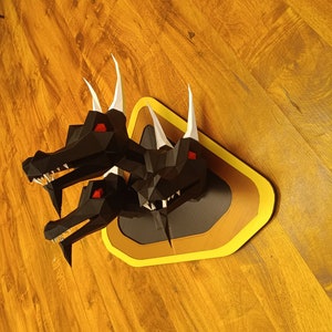 Oldschool Runescape King Black Dragon Heads - KBD - 3D Wall Art - 3D ...