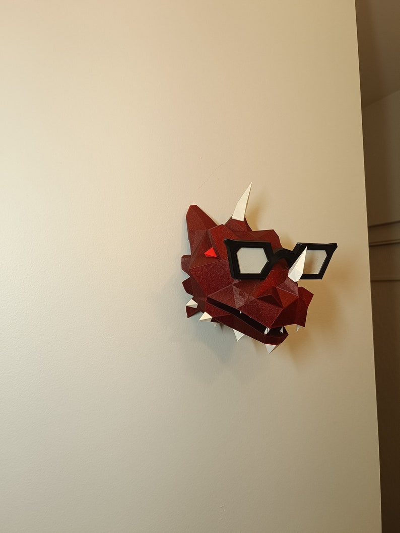 Oldschool Runescape Mr. Mordaut Dragon Head 3D Wall Art 3D Printed Quiz ...