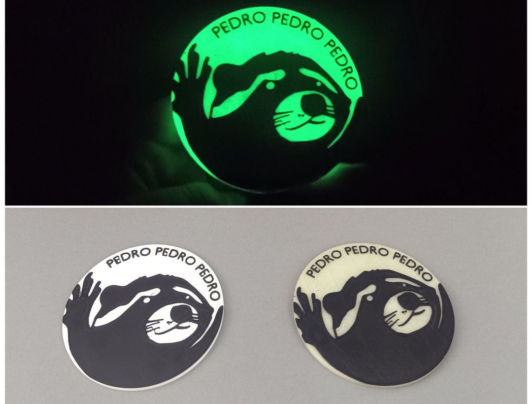 Pedro Raccoon Coasters - 3D Printed - Glow in Dark - Etsy