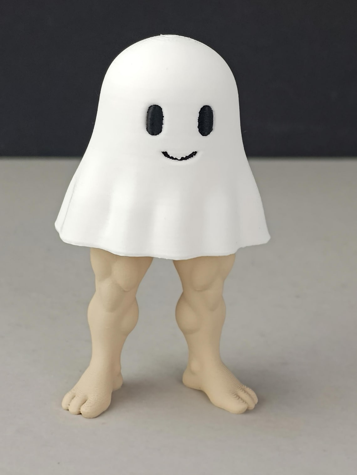 Muscular Ghost Figurine: 3D Printed Halloween Gym Decor - Etsy