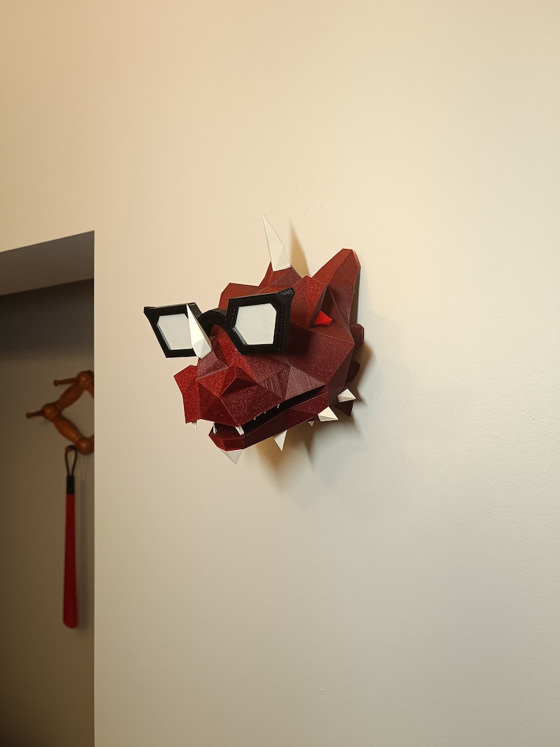 Oldschool Runescape Mr. Mordaut Dragon Head 3D Wall Art 3D Printed Quiz ...
