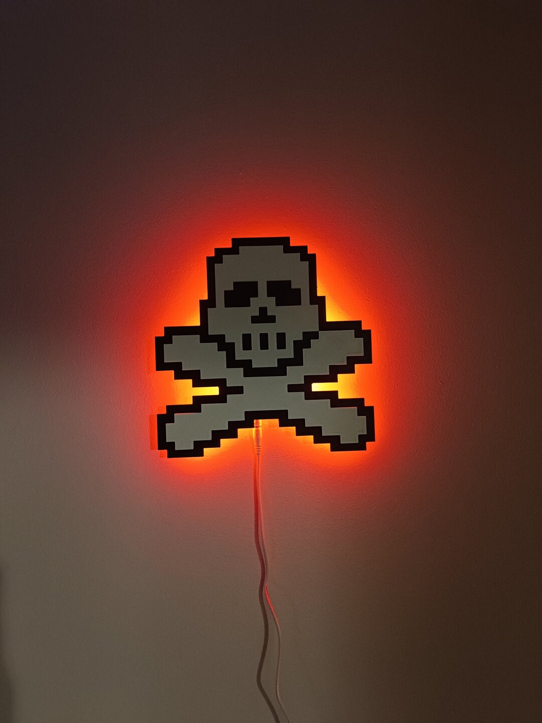 Old School Runescape Led Skull Wall Art - 3D Printed - Lamp - Etsy