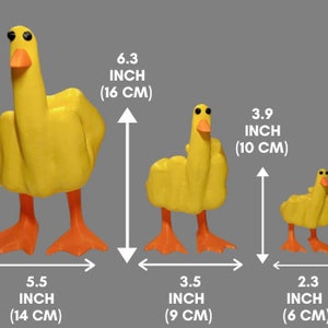 The Duck-you: Original 3D Printed Figurine - Middle Finger Statue ...
