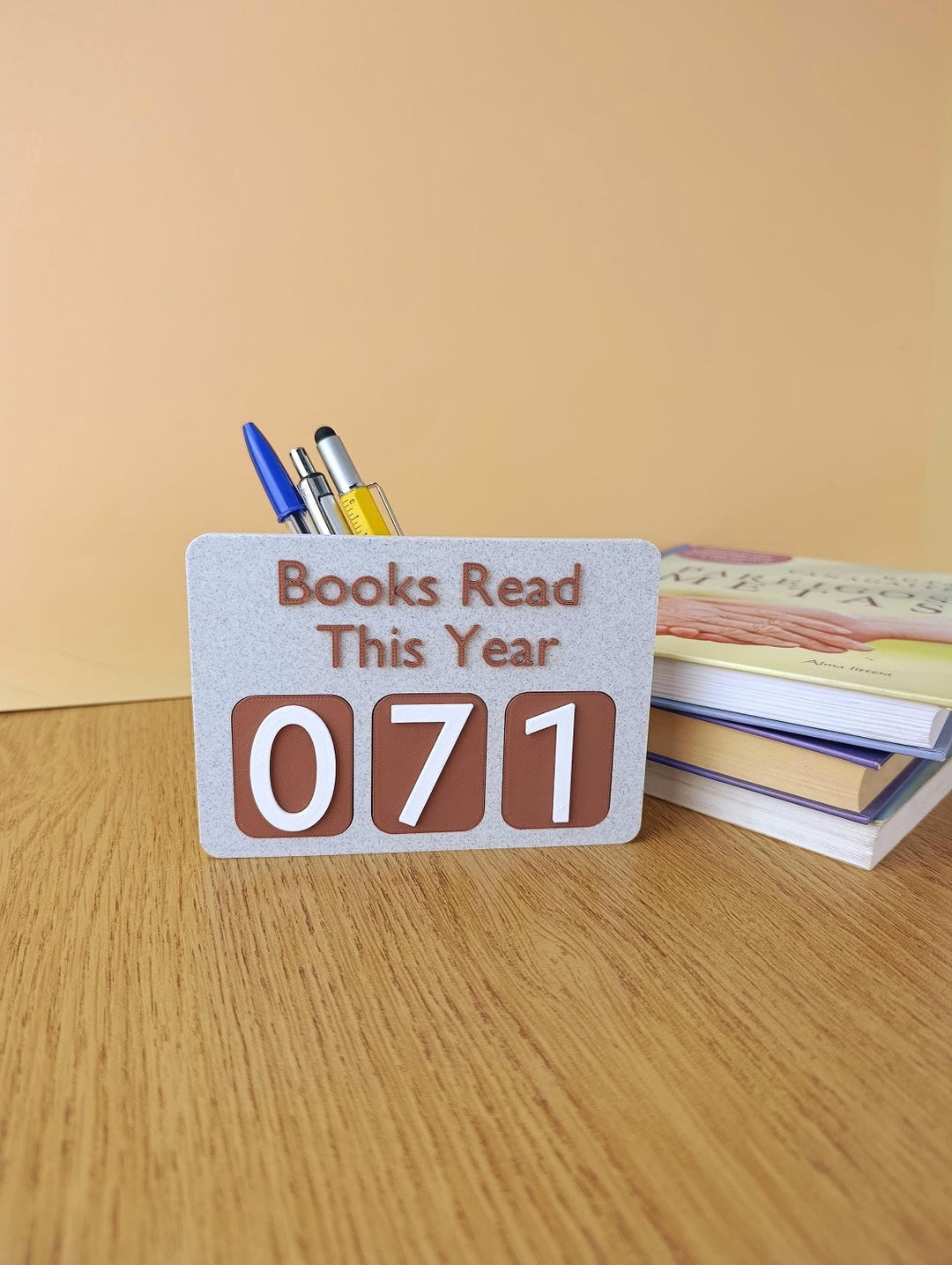 3D Printed Magnetic Books Read Tracker: Wall or Desk Display - Etsy