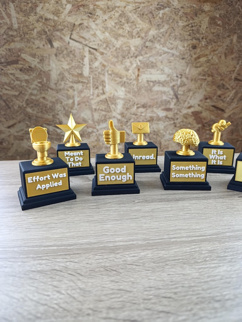 Mini Trophies | Personalizable Funny Desk Awards | Office Gift for ...