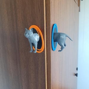Portal Cat - Doorway Decoration - Bedroom Decor - 3D Printed - Etsy