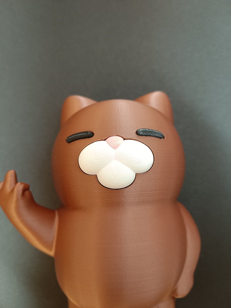 Rebellious Cat Figurine 3D Printed Cheeky Cat With Middle Finger Fun ...