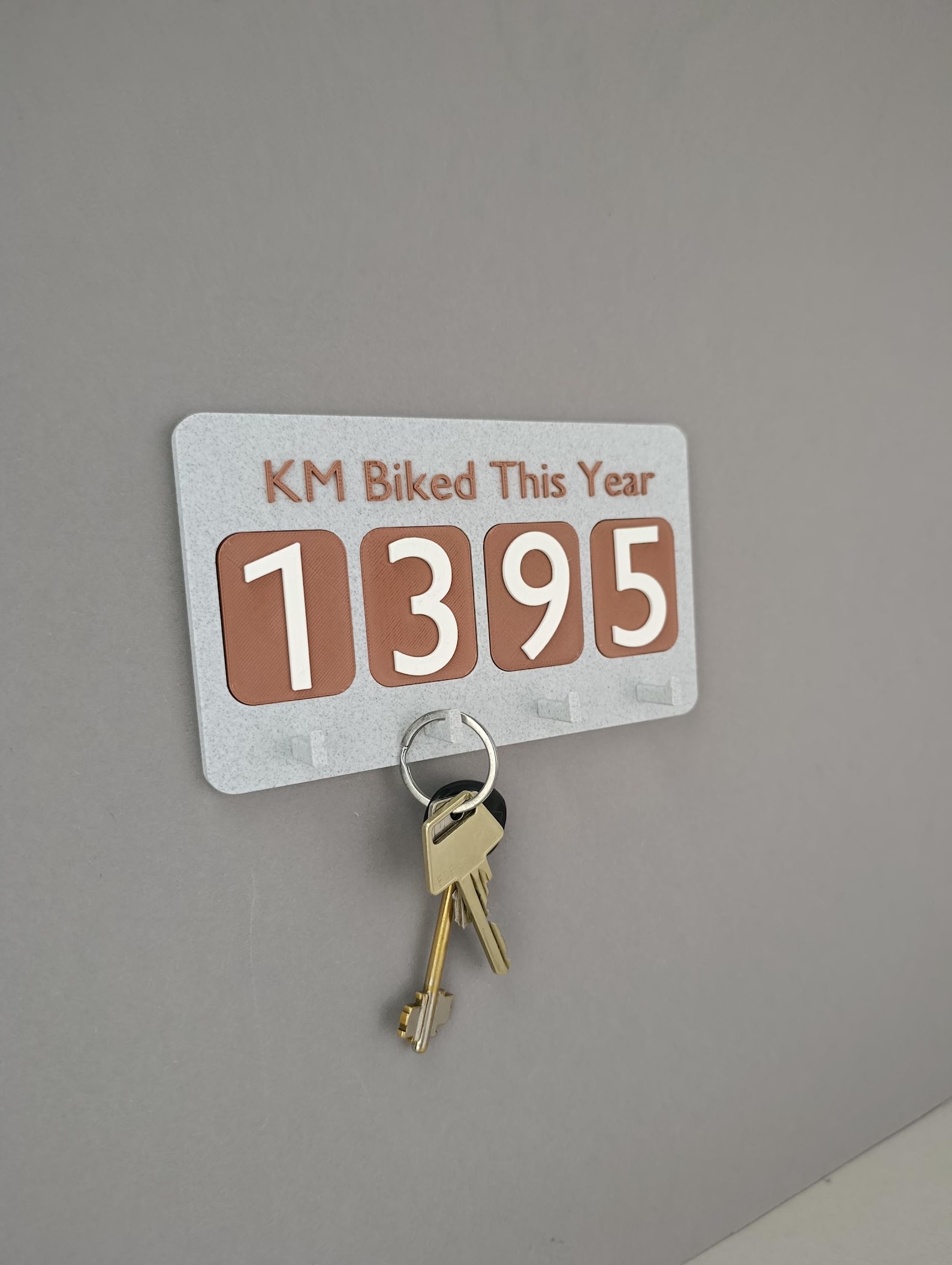 3D Printed Biking Distance Tracker: Magnetic Number Display, Key/pen ...