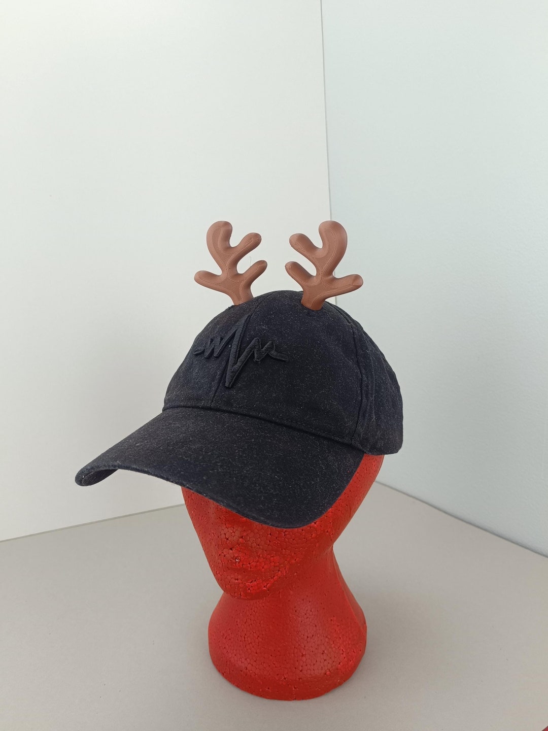 Reindeer Horns Hat Charm - Bucket Hat - 3D Printed - Christmas Cosplay ...