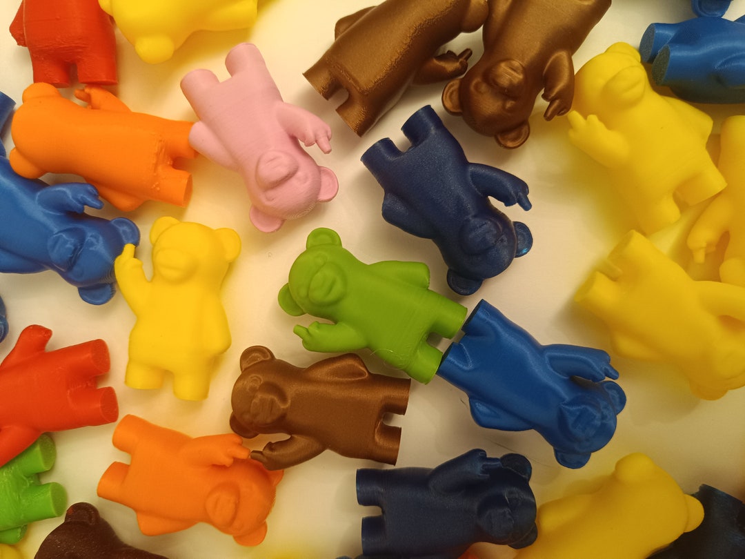 Pack of Bears Middle Finger - 3D Printed Decoration - Meme Ornament ...