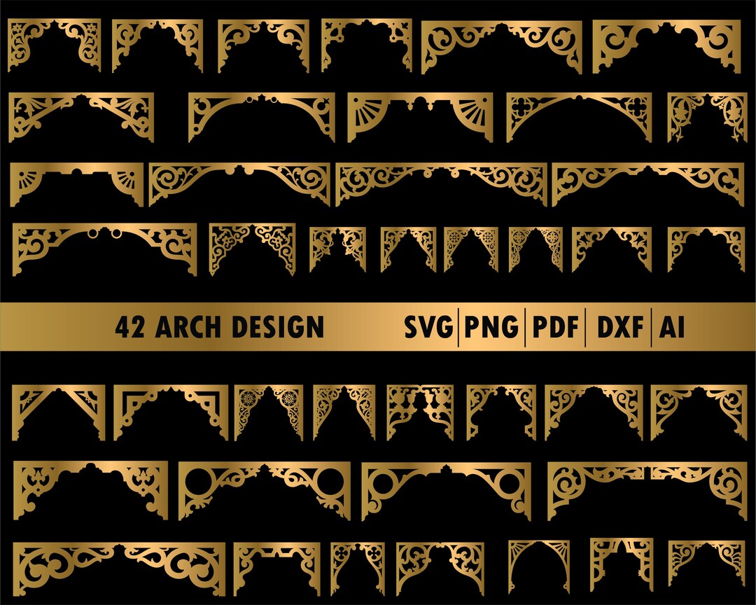 Arch Split Svg, Png, Dxf, Ai, Pdf, Corner Clipart Svg, Ornament Svg ...