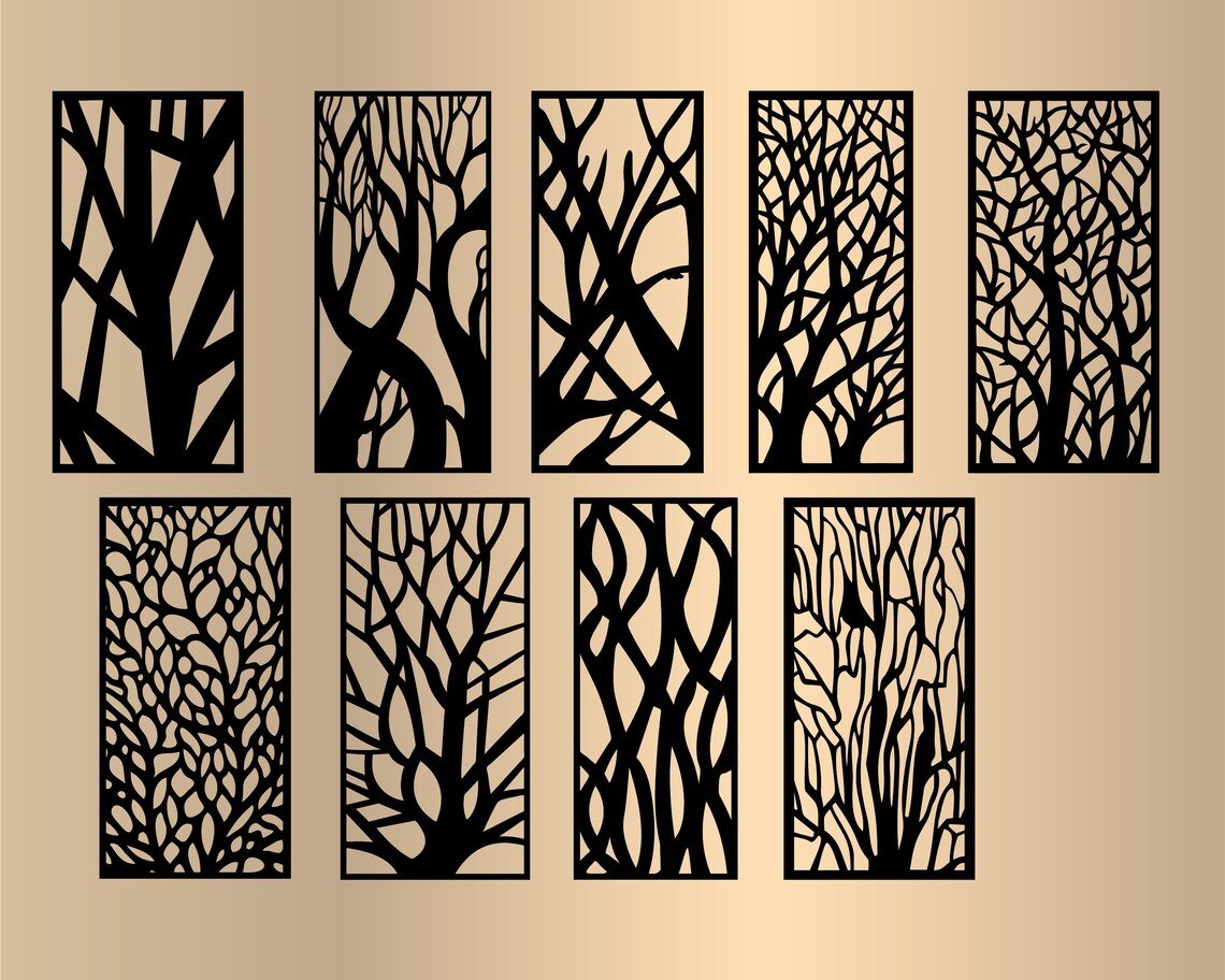 Floral Pattern Vector Files for Laser Cut Cncclipart for - Etsy