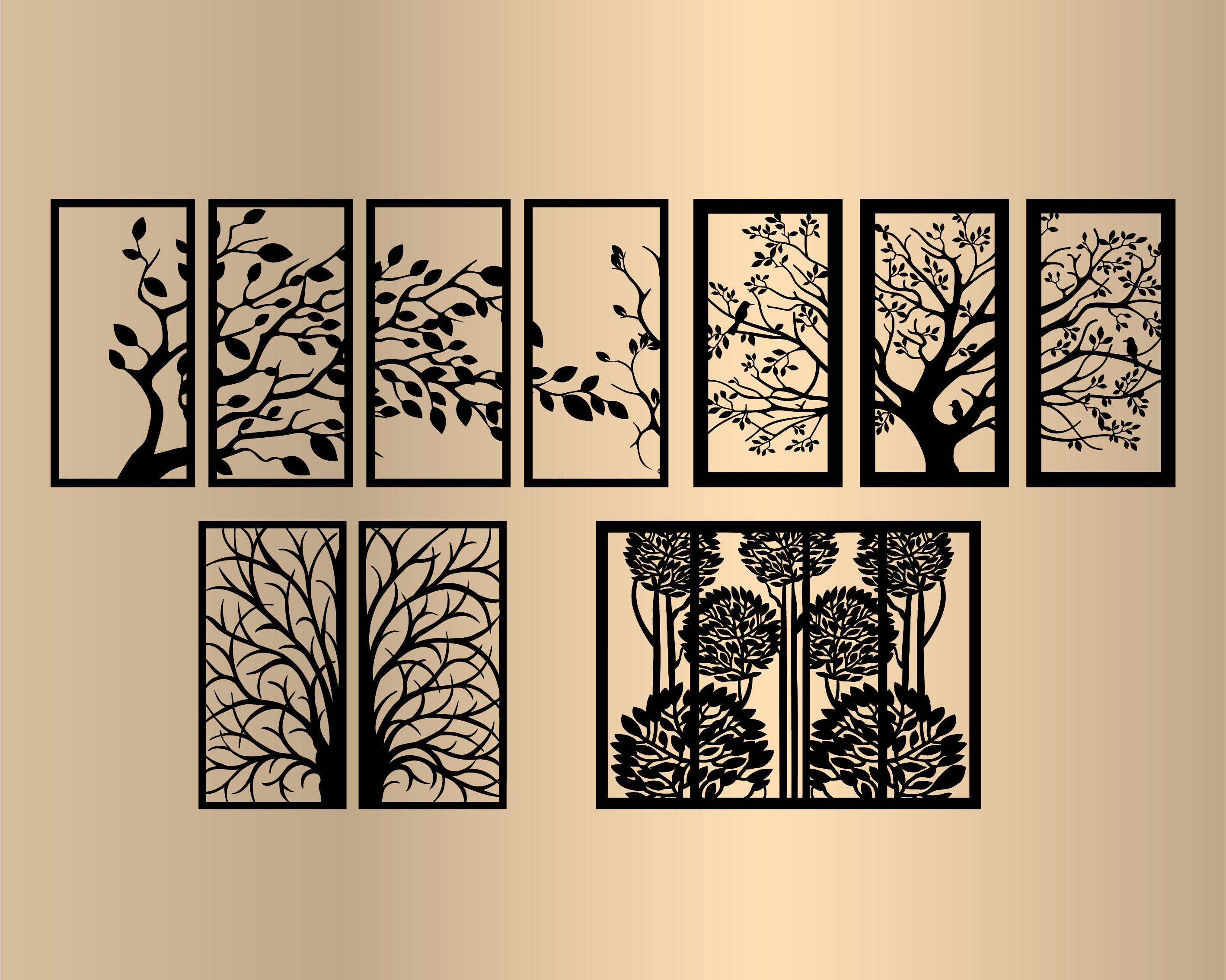 Floral Pattern Vector Files for Laser Cut Cncclipart for - Etsy