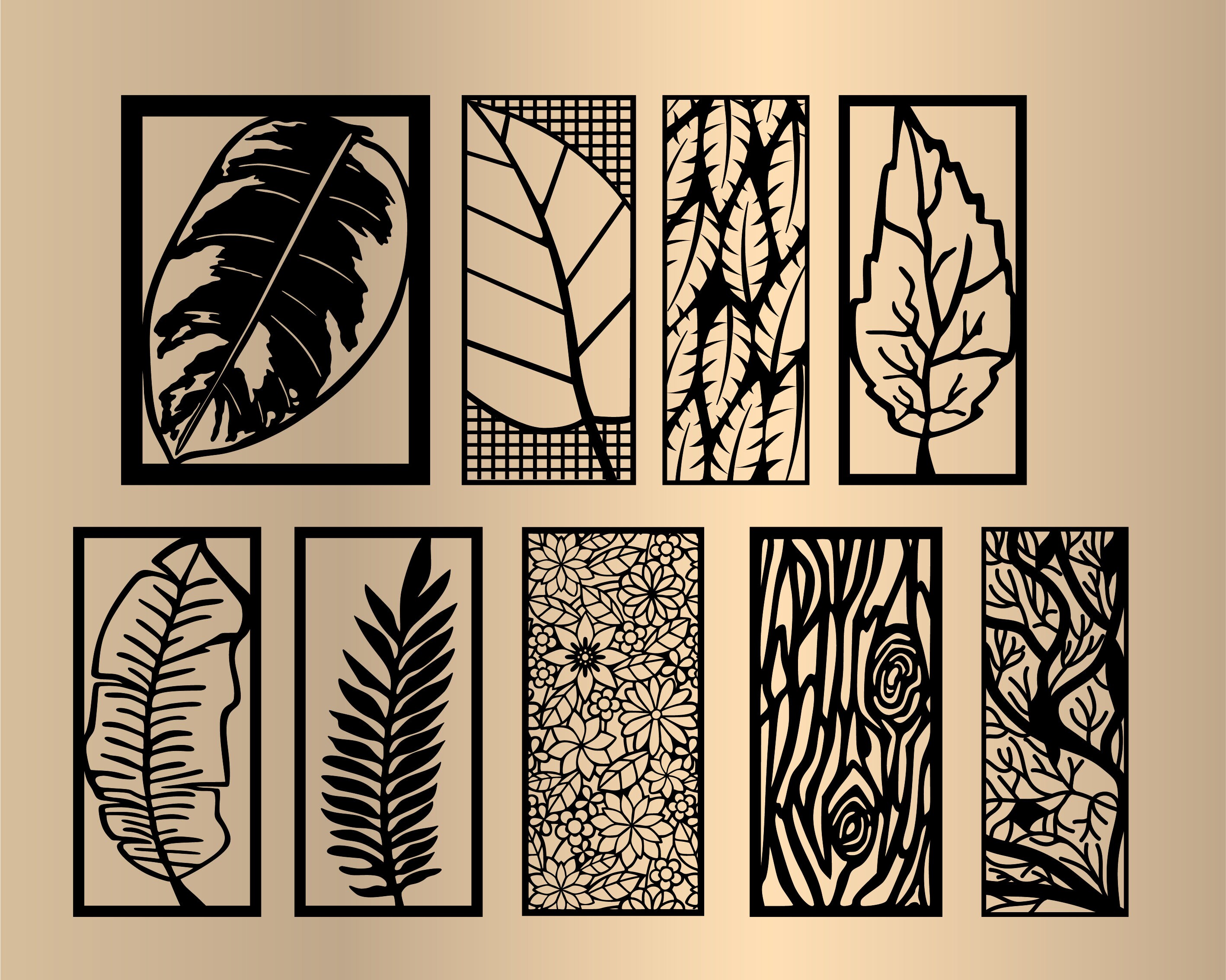 Floral Pattern Vector Files for Laser Cut Cncclipart for - Etsy