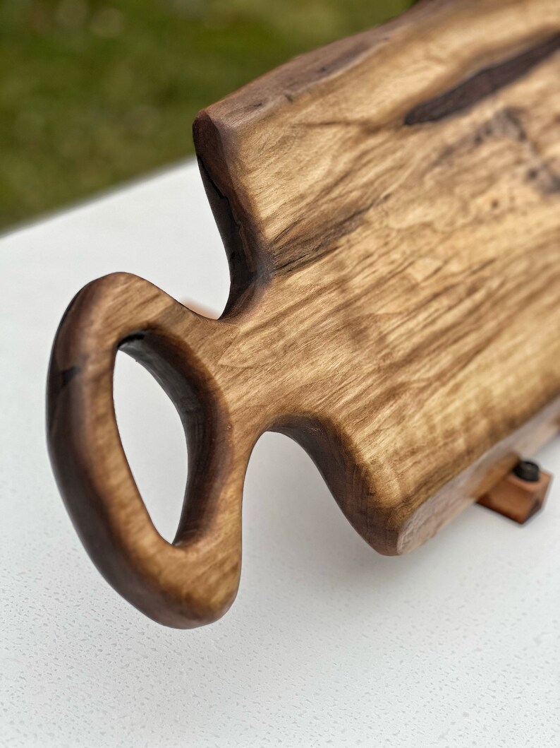 Solid Walnut Live Edge Cutting Board - Etsy
