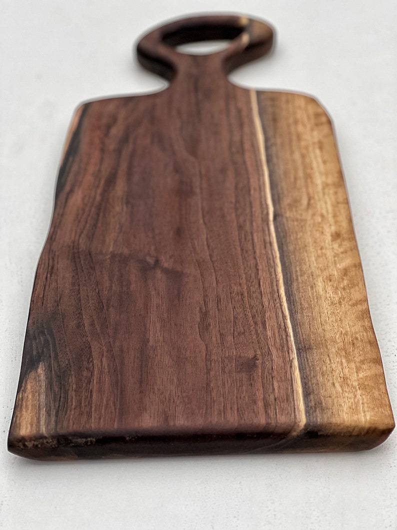 Solid Walnut Live Edge Cutting Board - Etsy