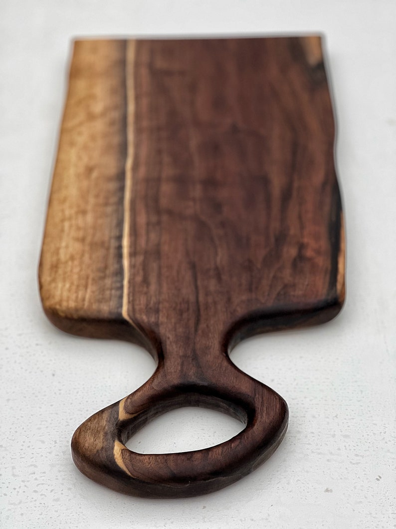 Solid Walnut Live Edge Cutting Board - Etsy