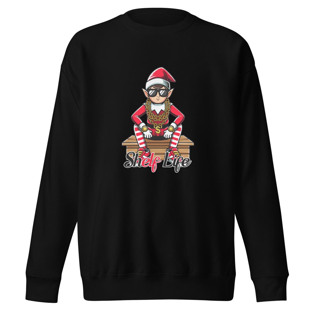 Elf on a Shelf Life Hip Hop Elf Jumper | Funny Christmas Sweater ...
