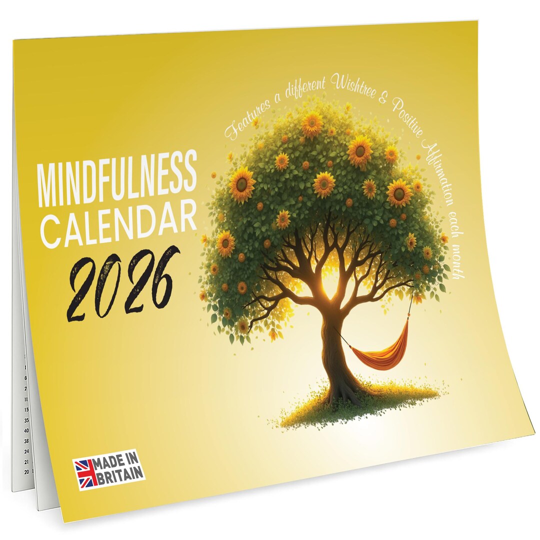 Inspirational 2026 Calendar UK Positive Affirmation & Mindfulness Wall ...