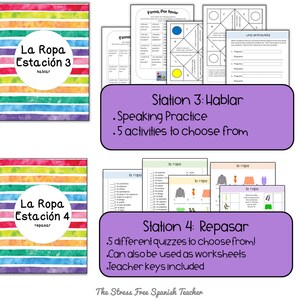 Spanish Workbook LA ROPA Vocabulary Lessons Homeschool Unit Worksheets ...