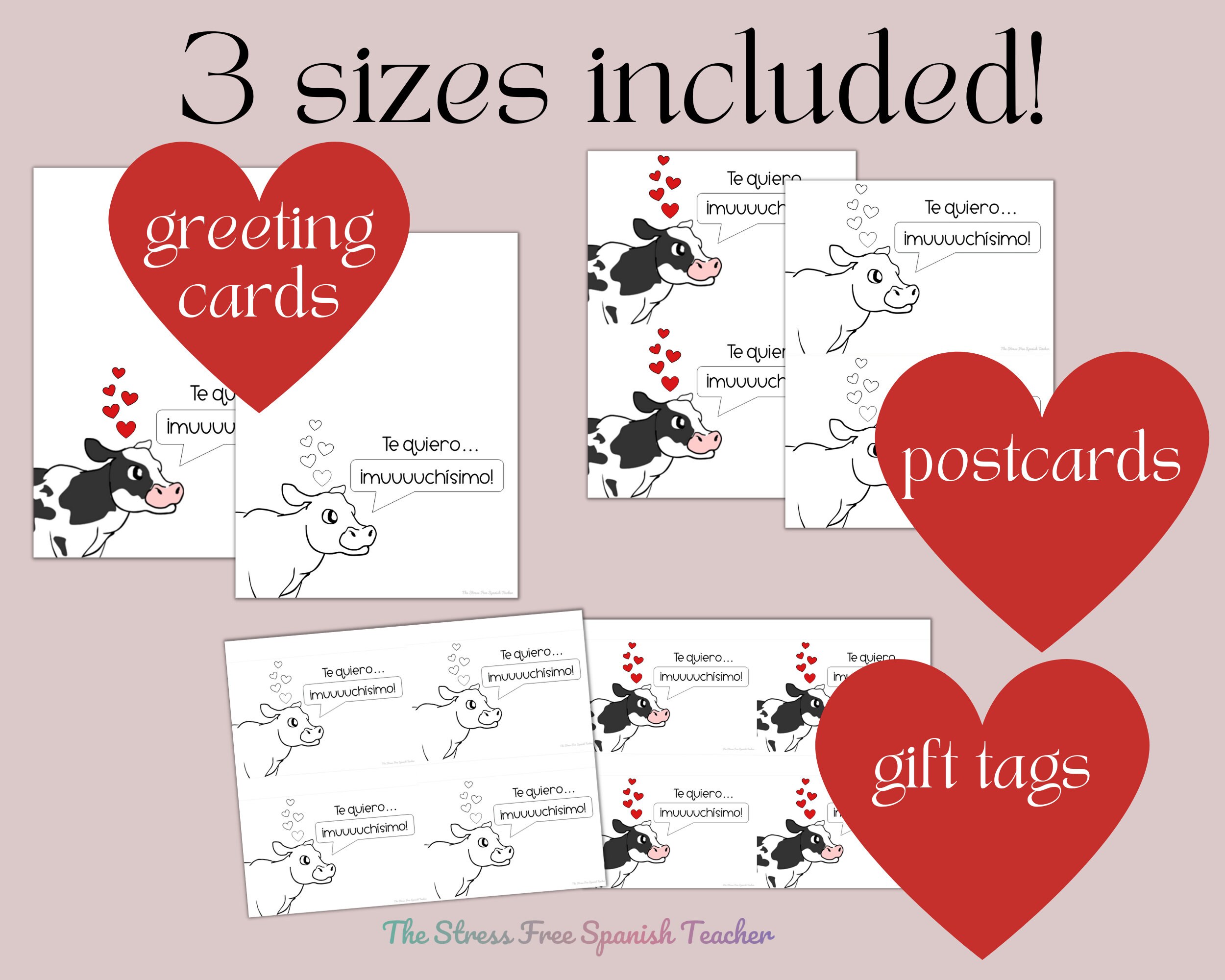 Spanish Valentine Printable, Printable Valentine Kids, Te Quiero Mucho ...