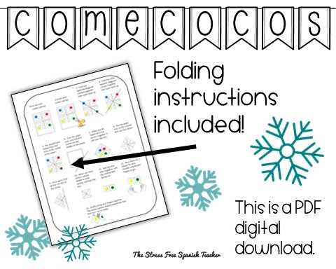 Spanish Vocabulary Practice Printable, Printable Cootie Catcher ...