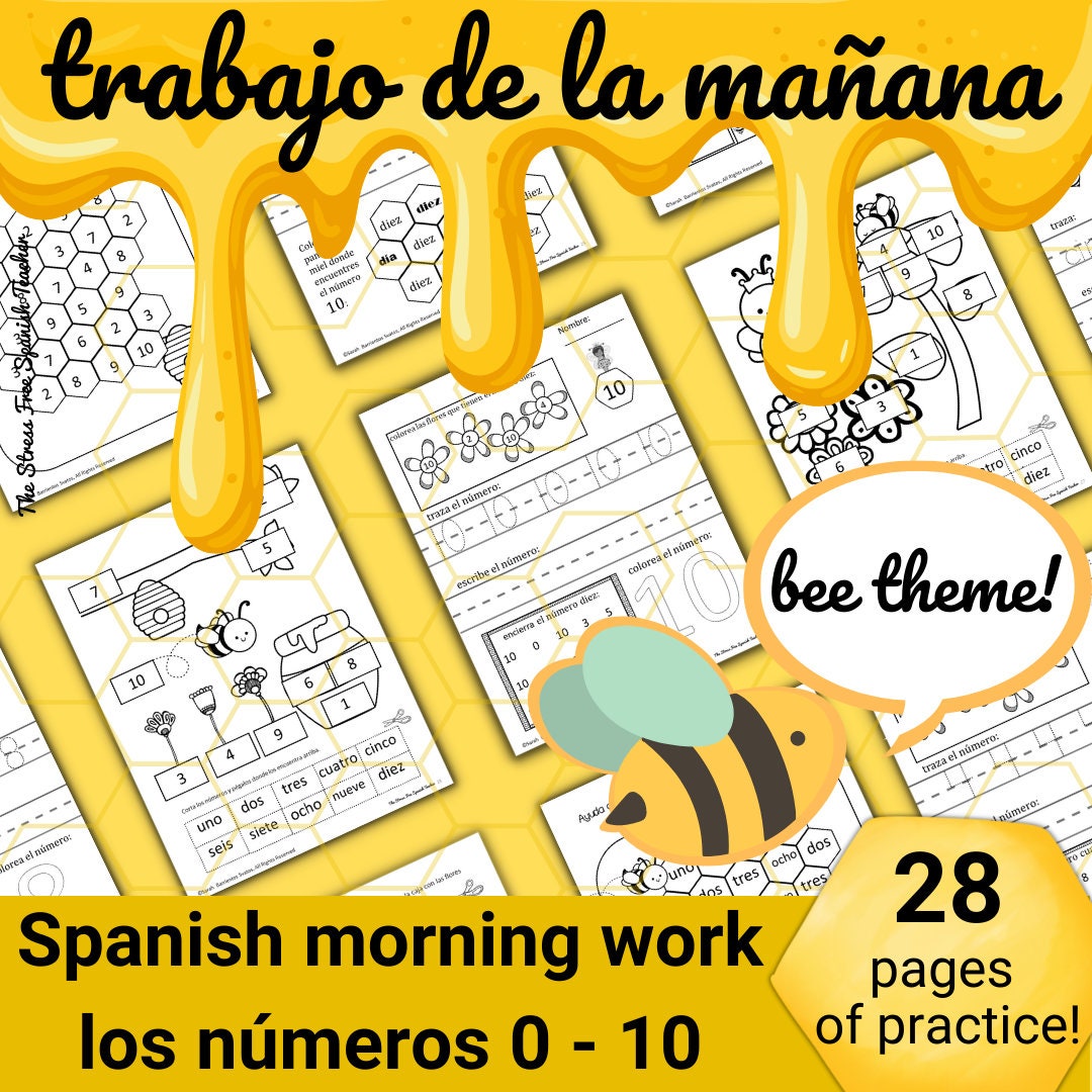 Spanish Workbook, Numbers Practice, Prek - K Activity, Worksheets for ...